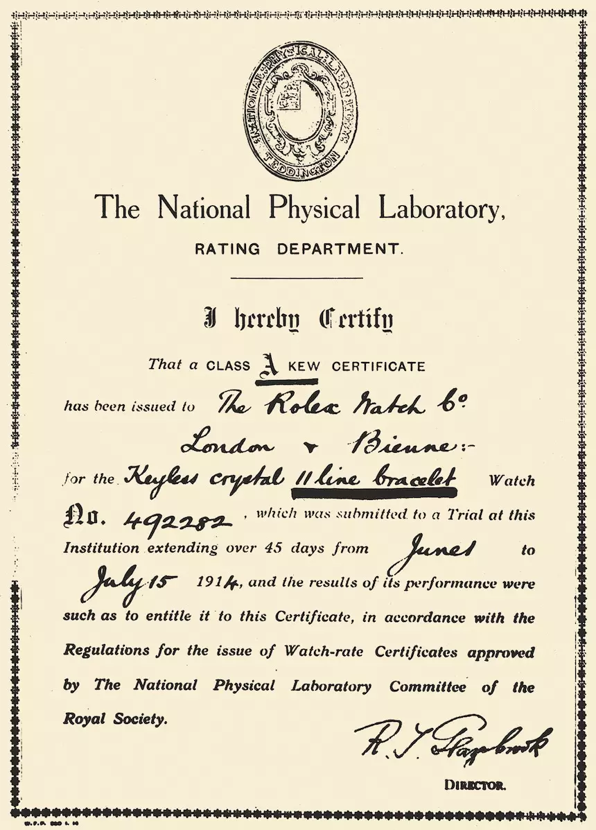 Rolex-1914-Kew-certifikat