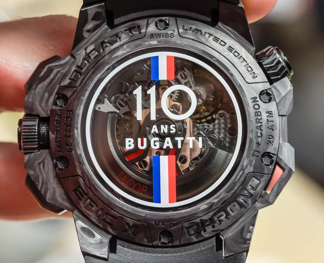 Jacob & Co. Epic X Chrono Bugatti 110 gadi, ierobežota izlaiduma rokas pulkstenis 4839_2