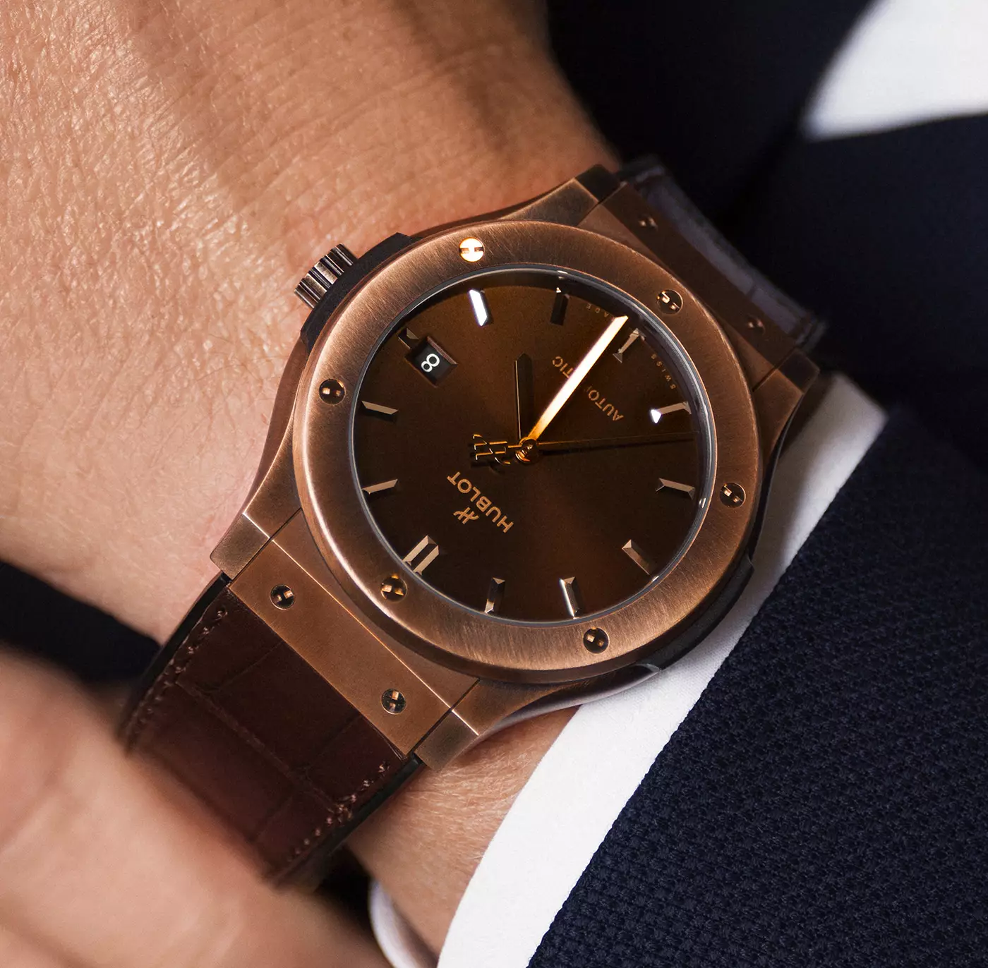 Hublot Debuts US-Exclusive Limited-Edition Classic Fusion 45mm Bronze Brown Watch 4863_4