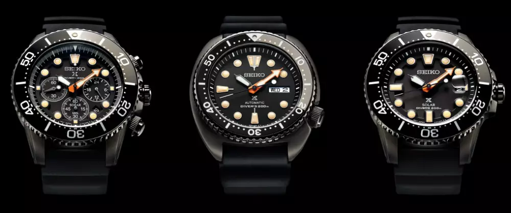 Seiko Wuxuu Soo Bandhigay Saddex 'Taxane Madow' Prospex Limited Edition Dive Watches 48794_1