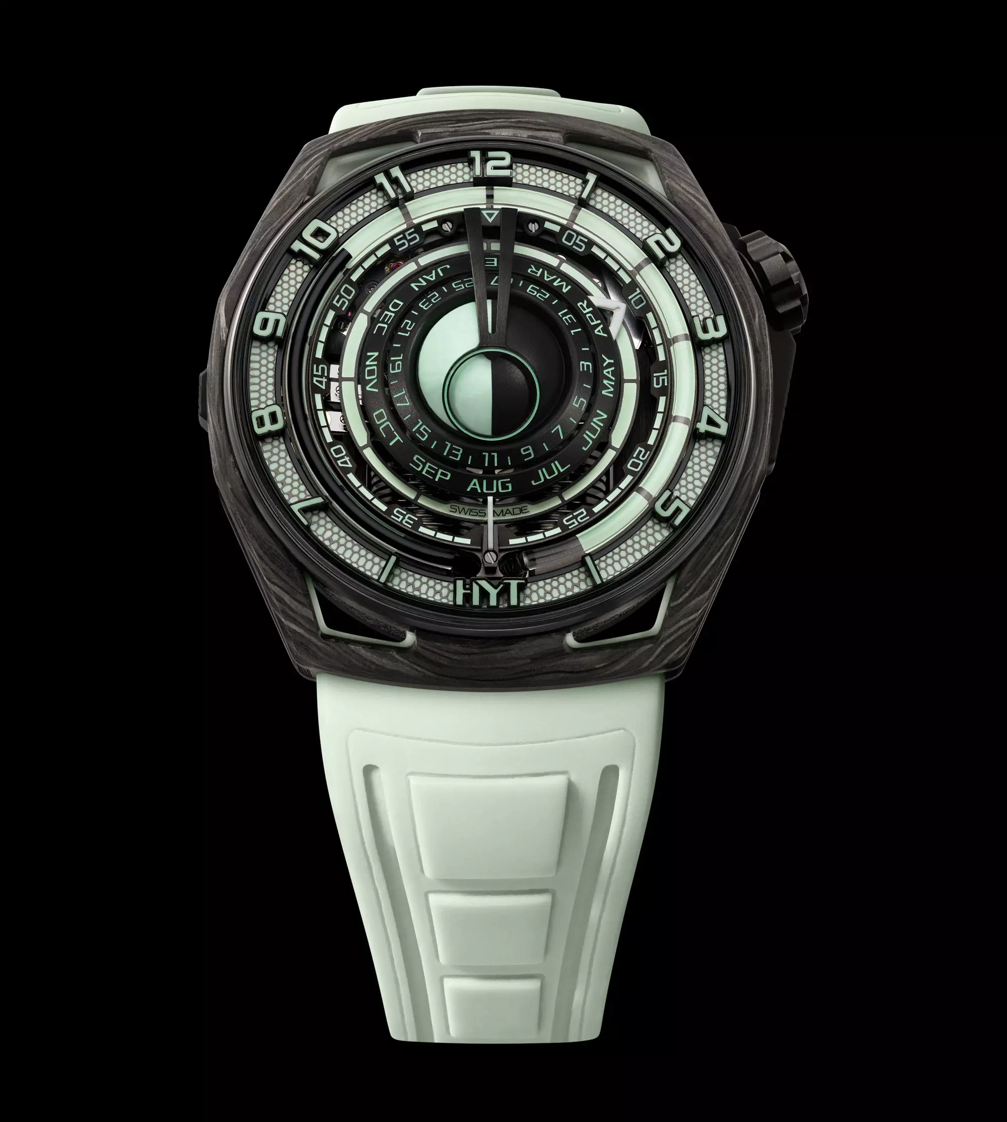 HYT presenta l'orologio Moon Runner Neon White 4883_1