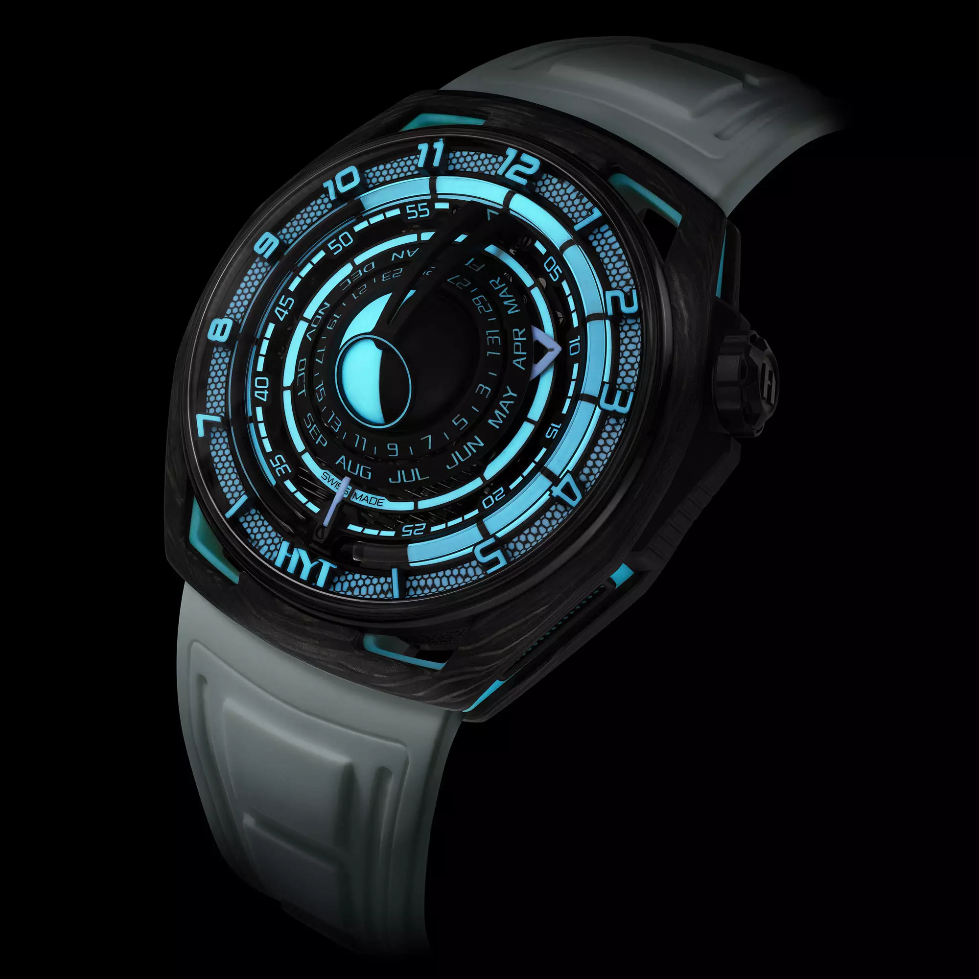HYT przedstawia neonowy biały zegarek Moon Runner 4883_2