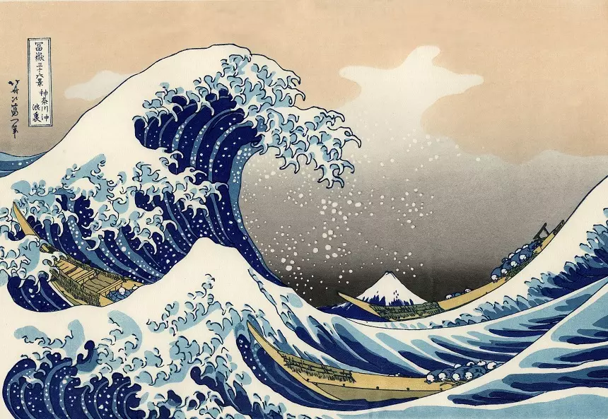 Hokusai-De-Grote-Golf-off-Kanagawa