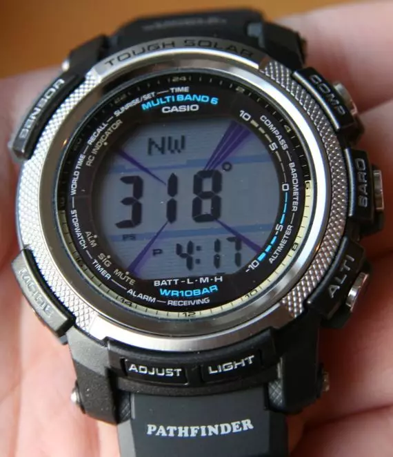 Casio PAW2000 Uhr Kompass