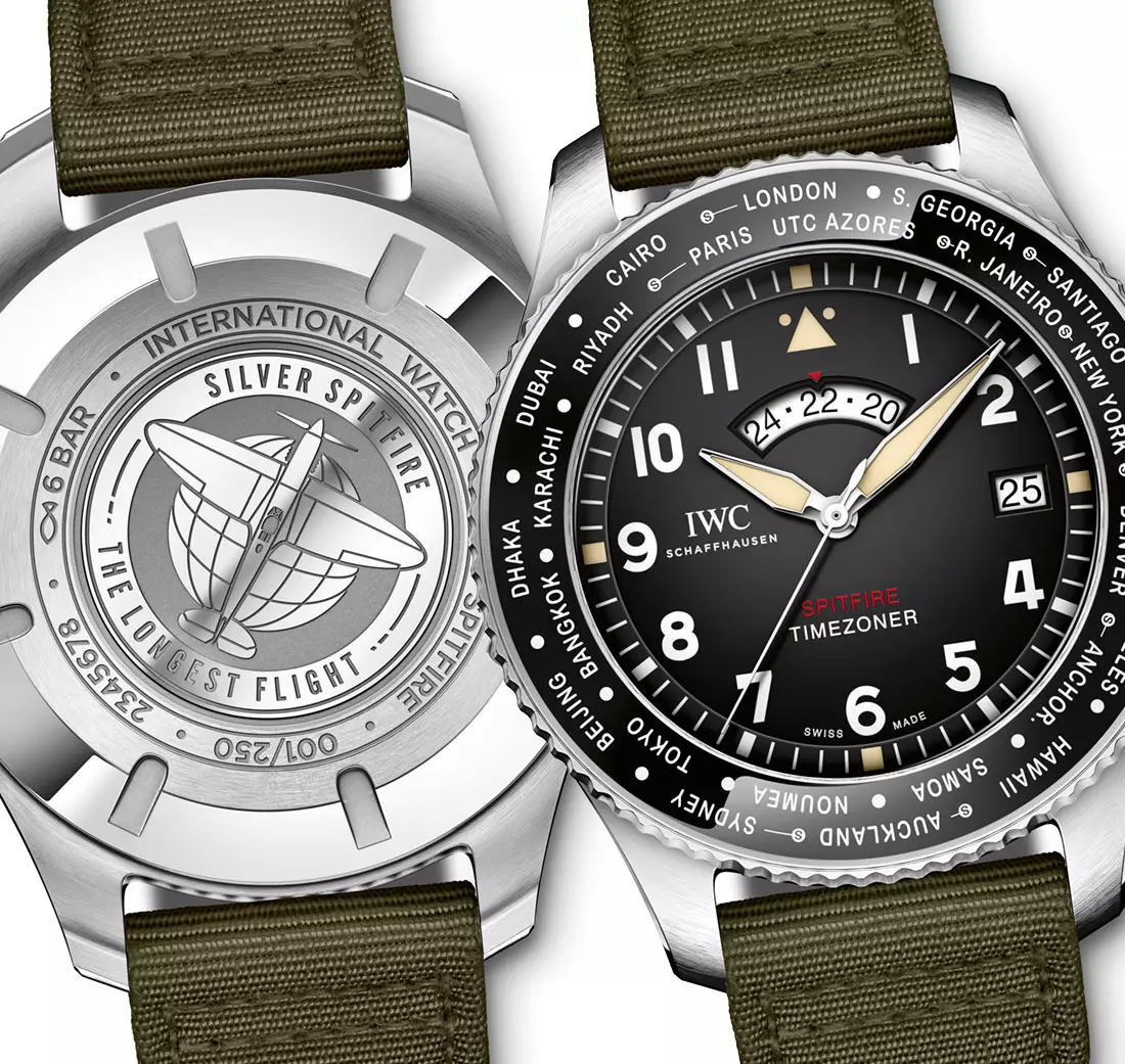 Eagrán Spitfire Timezoner Watch Píolótach IWC 'An Eitilt is faide' Do SIHH 2019 56039_1