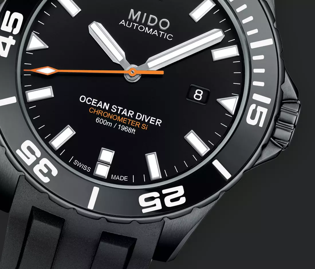 Mido Ocean Star Diver 600 შავი ციფერბლატი