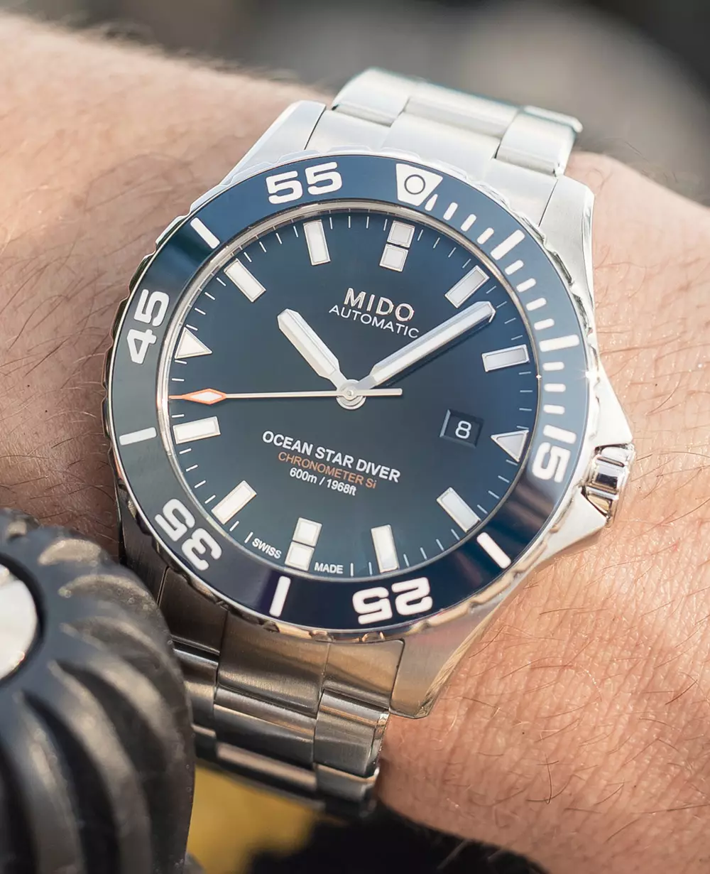 Mido Ocean Star Diver 600 mėlynas riešas