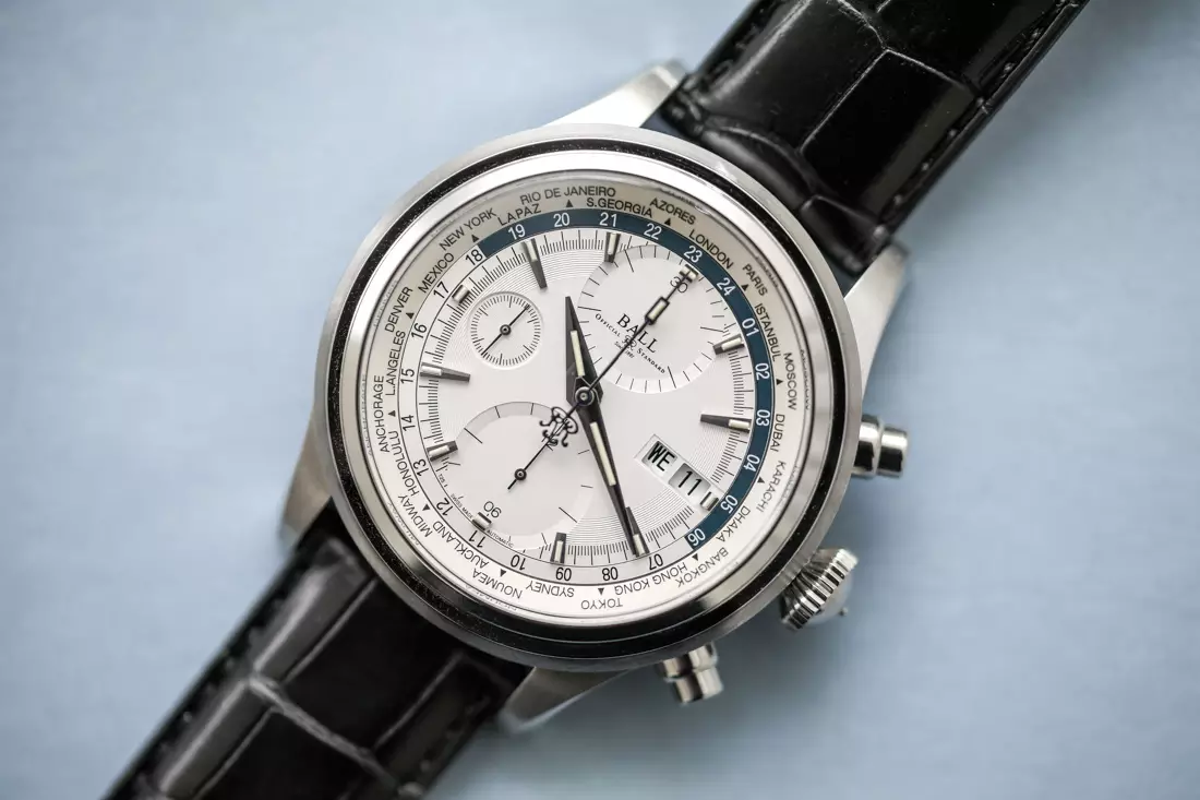 Ball Trainmaster Worldtime Chronograph front view
