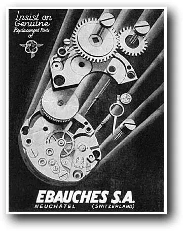 Ebauches SA ໂຄສະນາ Vintage
