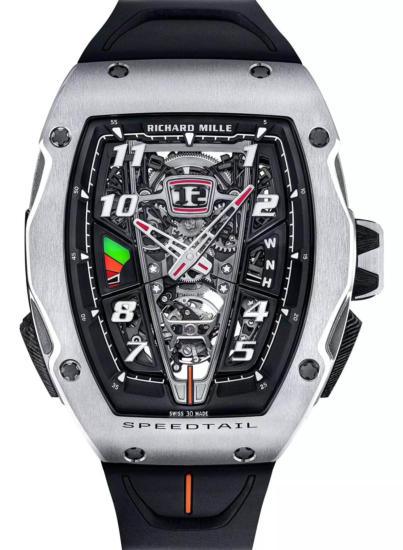U-Richard Mille Wembula I-Limited-Edition RM 40-01 Automatic Tourbillon McLaren Speedtail Watch 6428_3