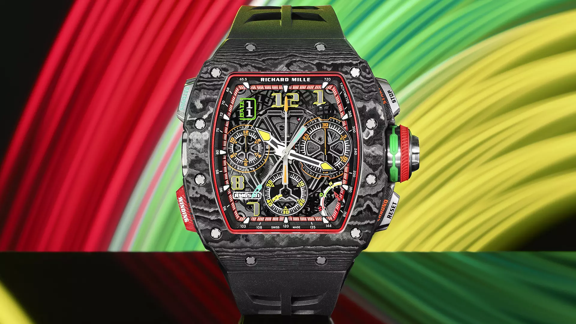 Richard Mille Malkovras RM 65-01 Aŭtomatan Split Seconds Chronograph Watch 6429_1