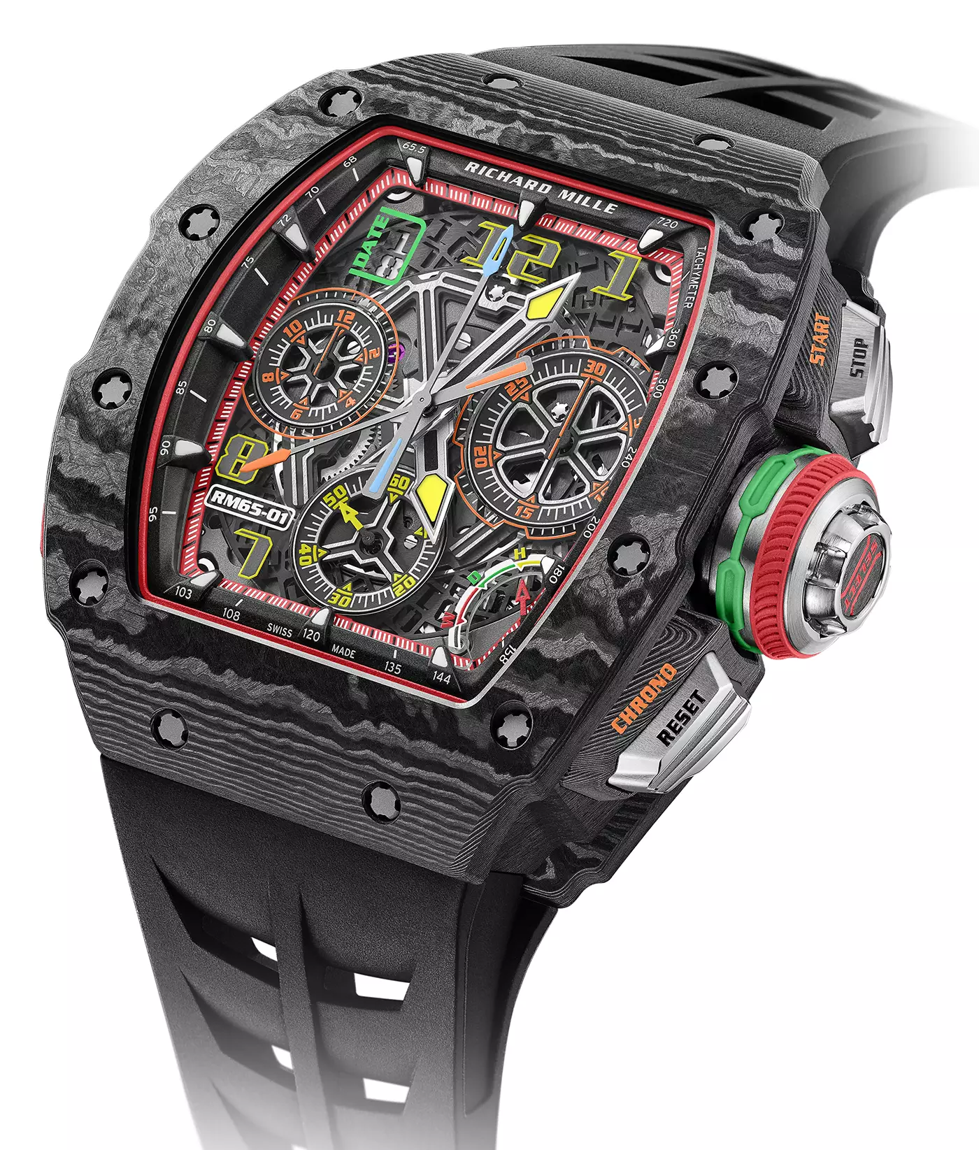 Richard Mille Malkovras RM 65-01 Aŭtomatan Split Seconds Chronograph Watch 6429_3