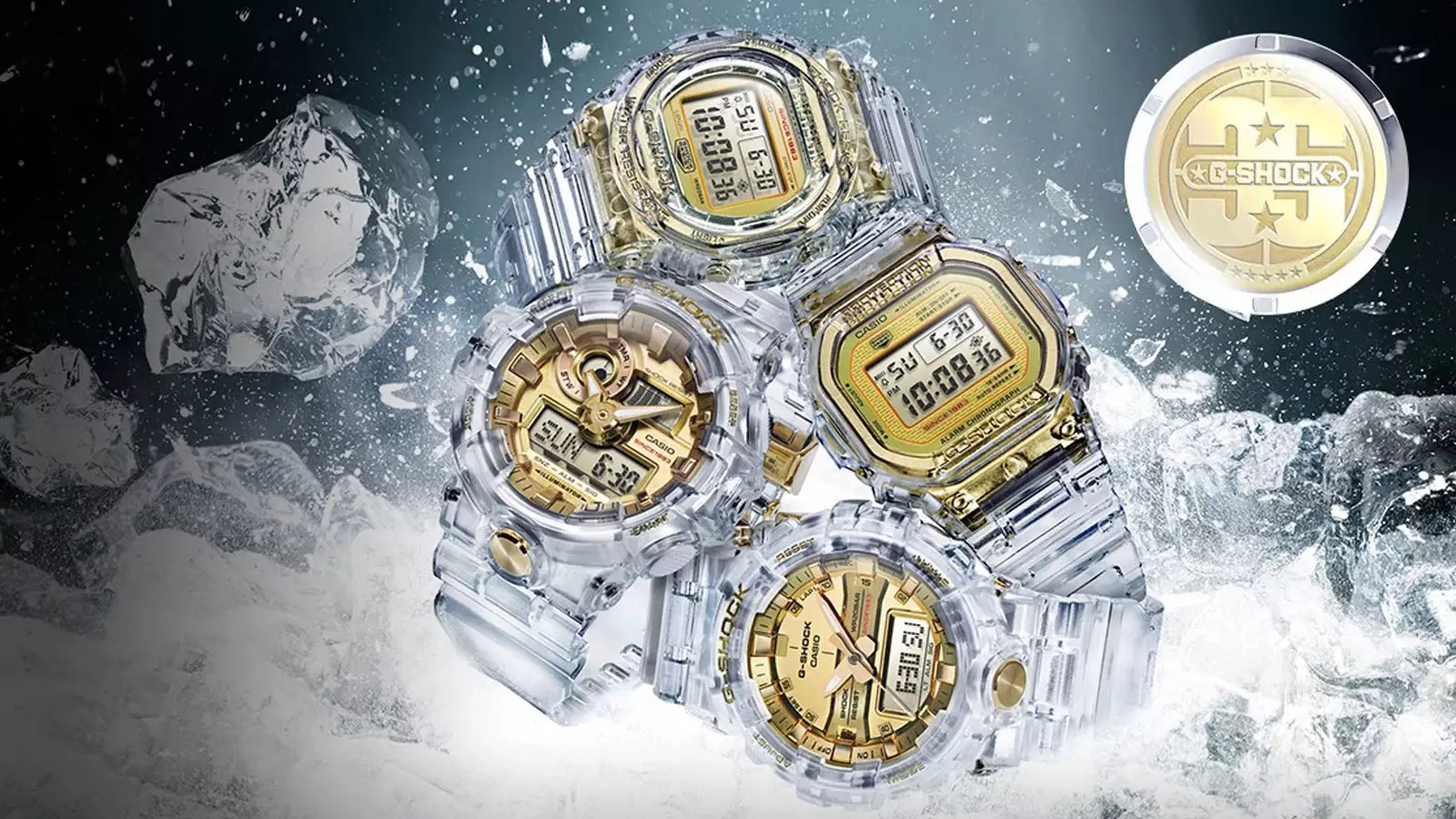 Montres Casio G-Shock Glacier Gold 35e anniversaire en édition limitée « Jelly G » 7094_1