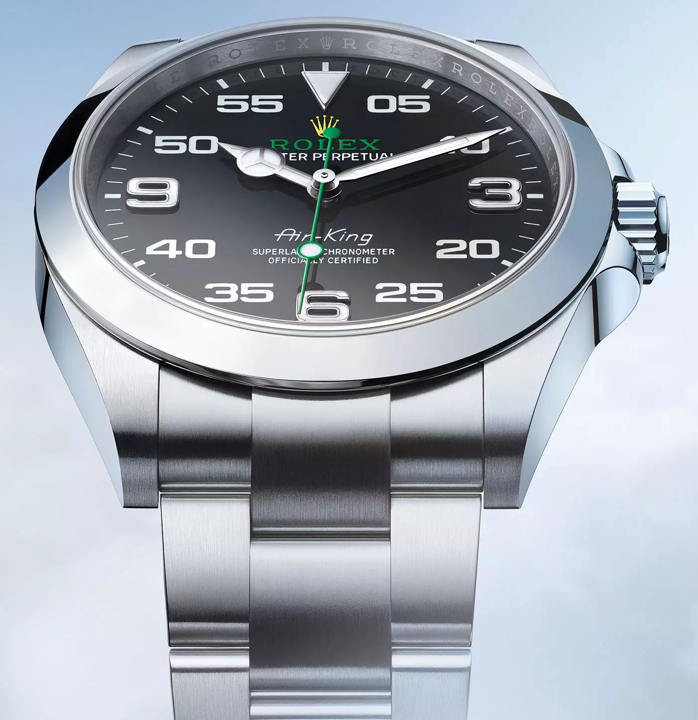 መጀመሪያ ይመልከቱ፡ Rolex Air-King Watch በእንደገና ከተነደፈ መያዣ እና አዲስ ቁጥሮች 7367_1