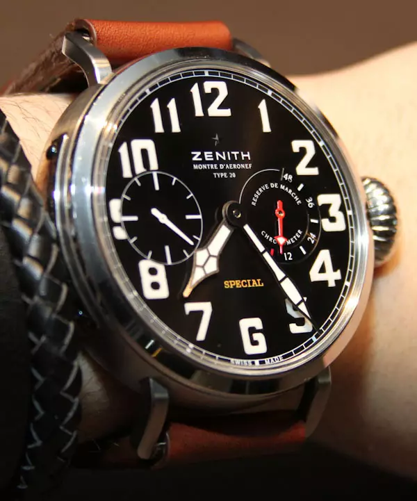 Zenith Pilot Montre d'Aéronef አይነት 20 በቪዲዮ ተመልከቺ 75362_2