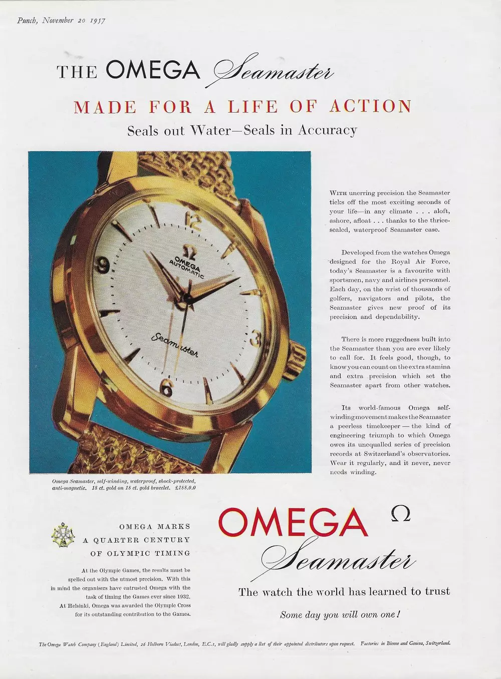 Omega Seamaster Olympic Games Koleksi Emas Hands-On 7620_9