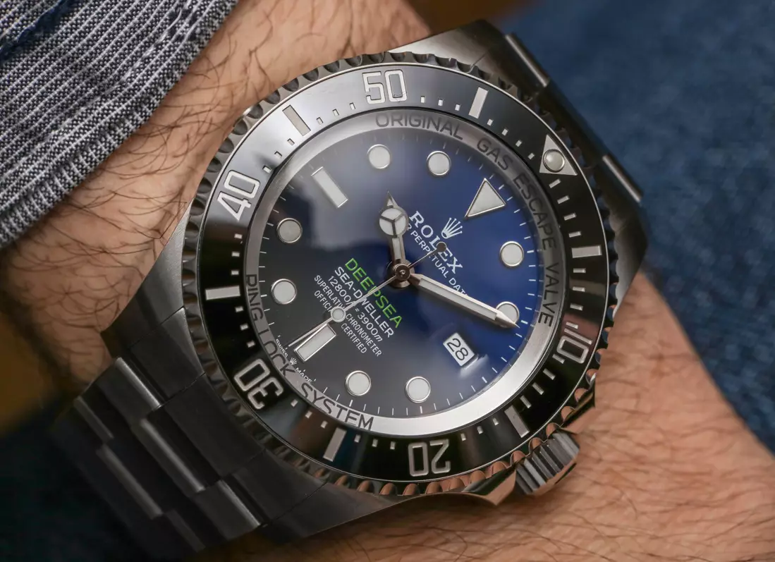 rolex deepsea d-mavi dial bilək