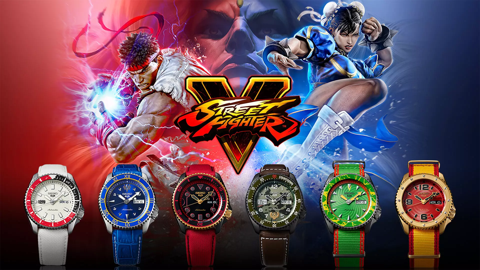 Seiko teeb koostööd „Street Fighteri” seeriaga kuue piiratud väljalaskega Seiko 5 mudeli jaoks 7887_1