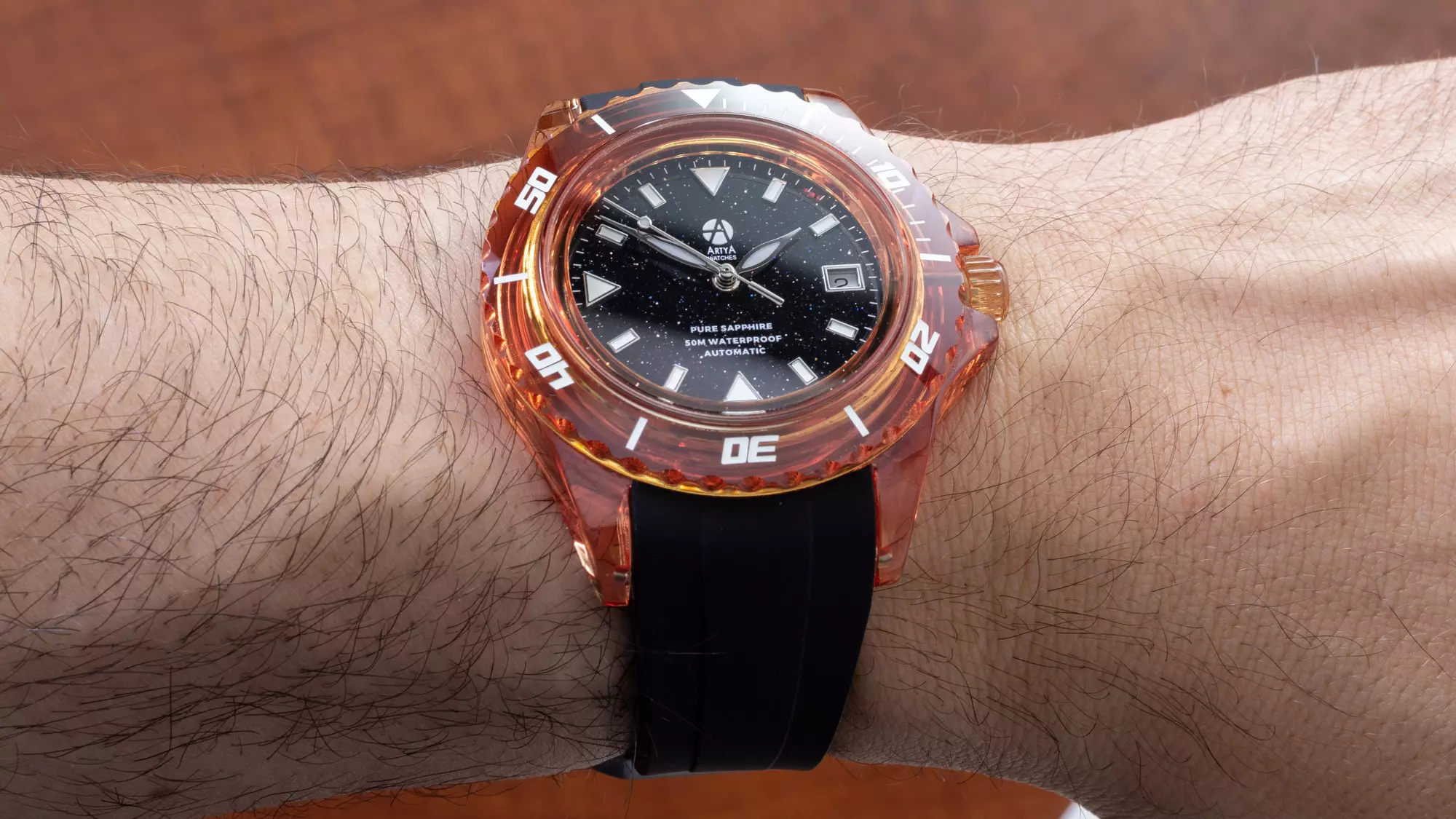 Revisió del rellotge: ArtyA Diver Spritz en cristall de safir taronja
