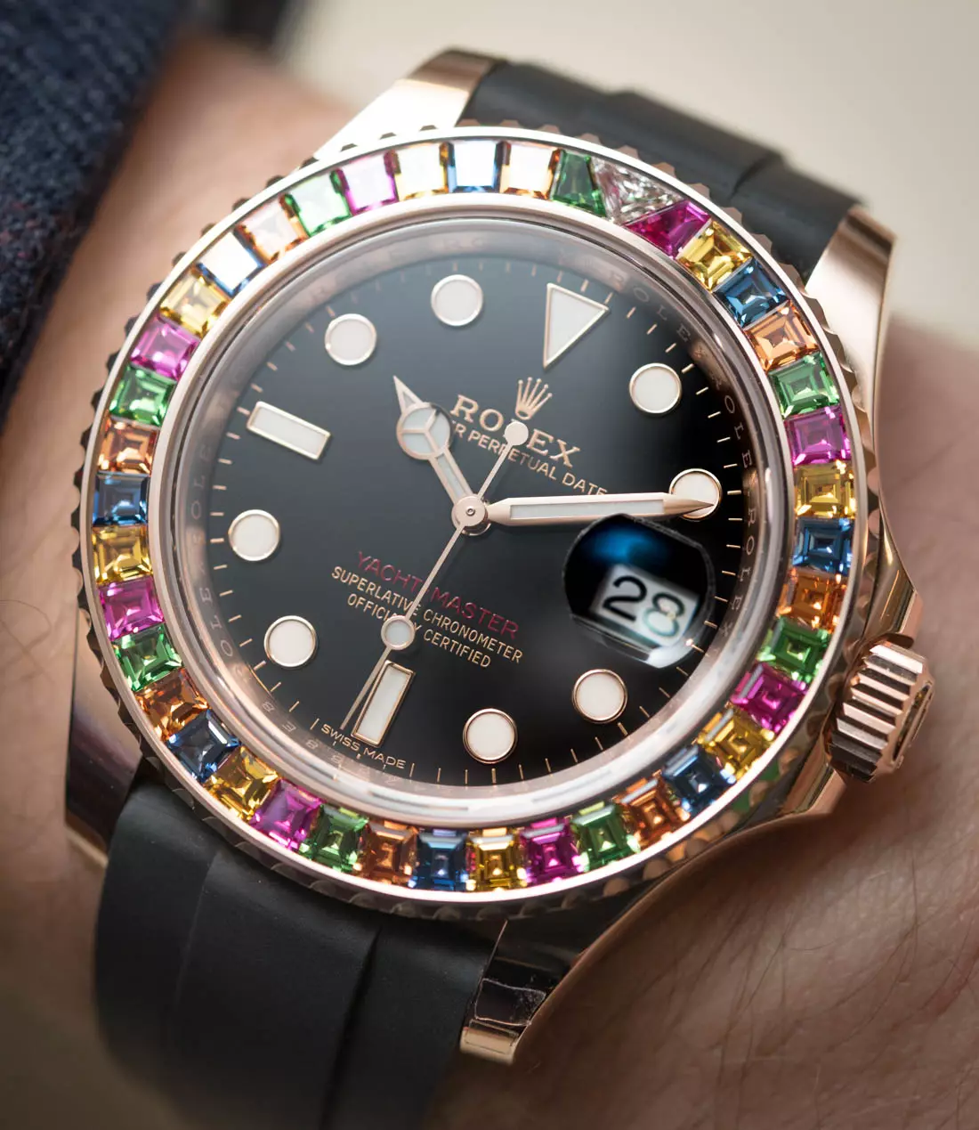Rolex Yacht-Master 40 116695SATS horloge met edelstenen bezel Hands-On 7928_1