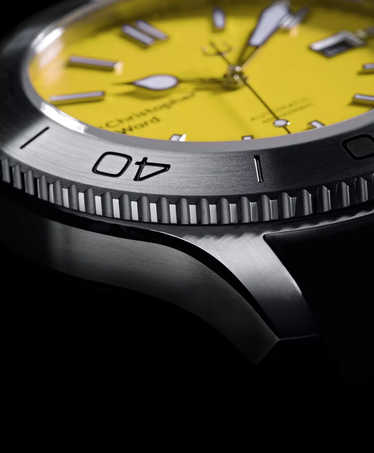 Часы для дайвинга Christopher Ward C60 Trident 316L ограниченной серии желтого цвета 7981_5