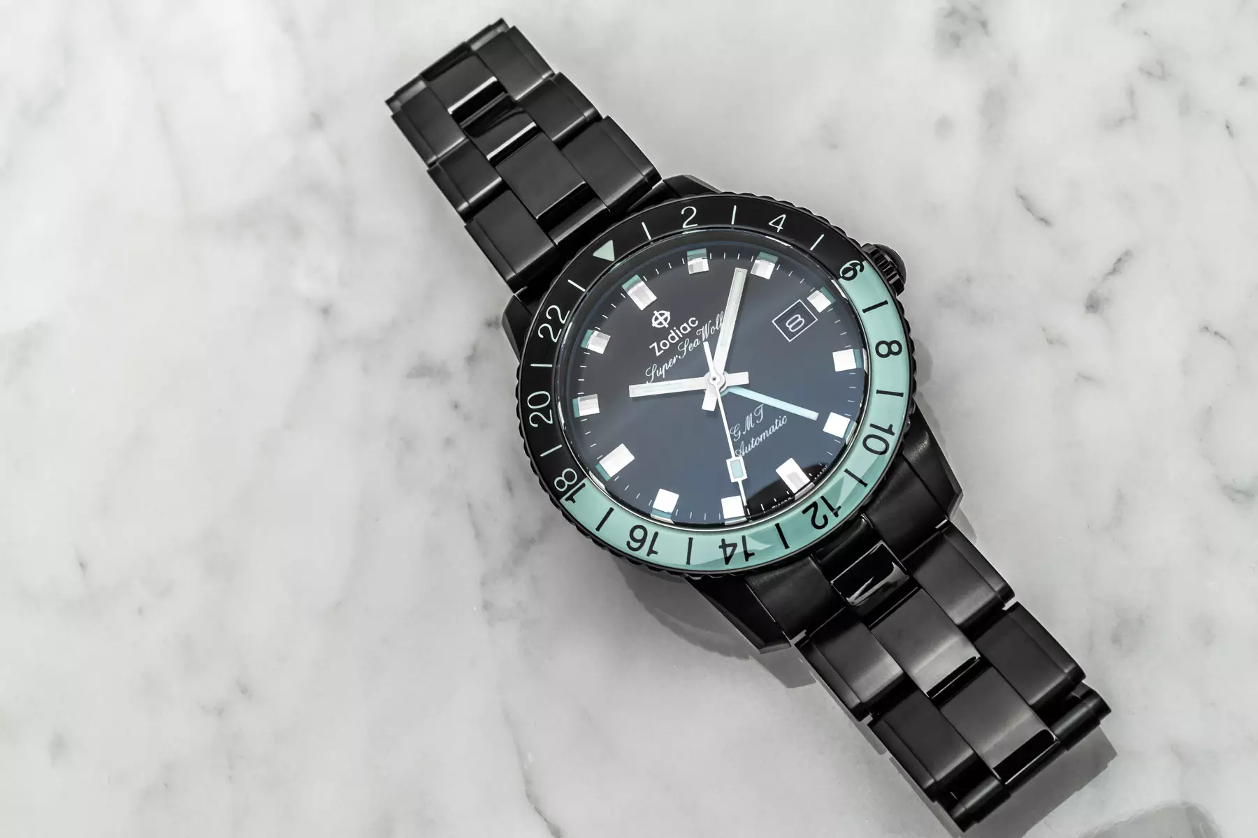 Praktika Debuto: Zodiac Super Sea Wolf GMT 'Blackout' Limigita Eldono Por Sentempaj Luksaj Horloĝoj 8127_1