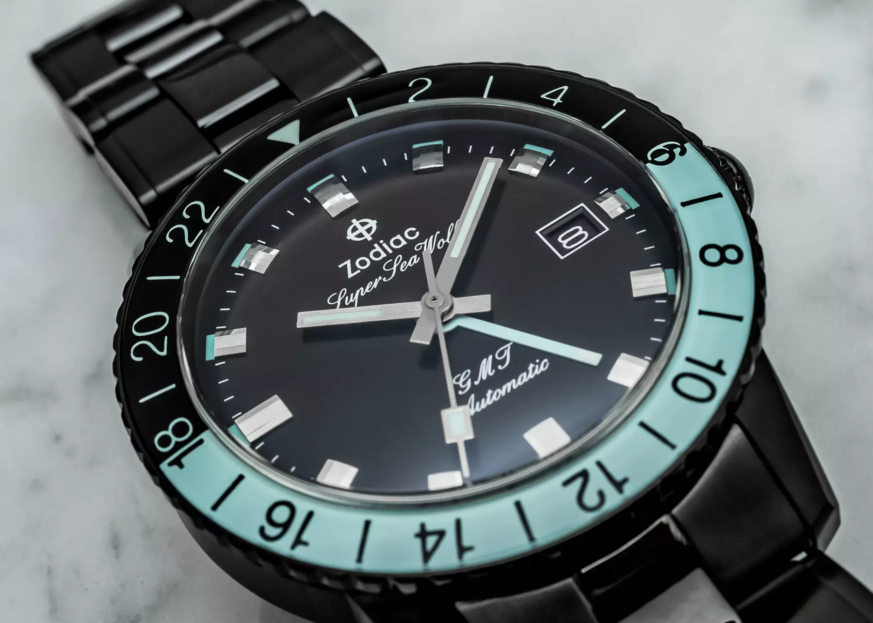 Praktika Debuto: Zodiac Super Sea Wolf GMT 'Blackout' Limigita Eldono Por Sentempaj Luksaj Horloĝoj 8127_4