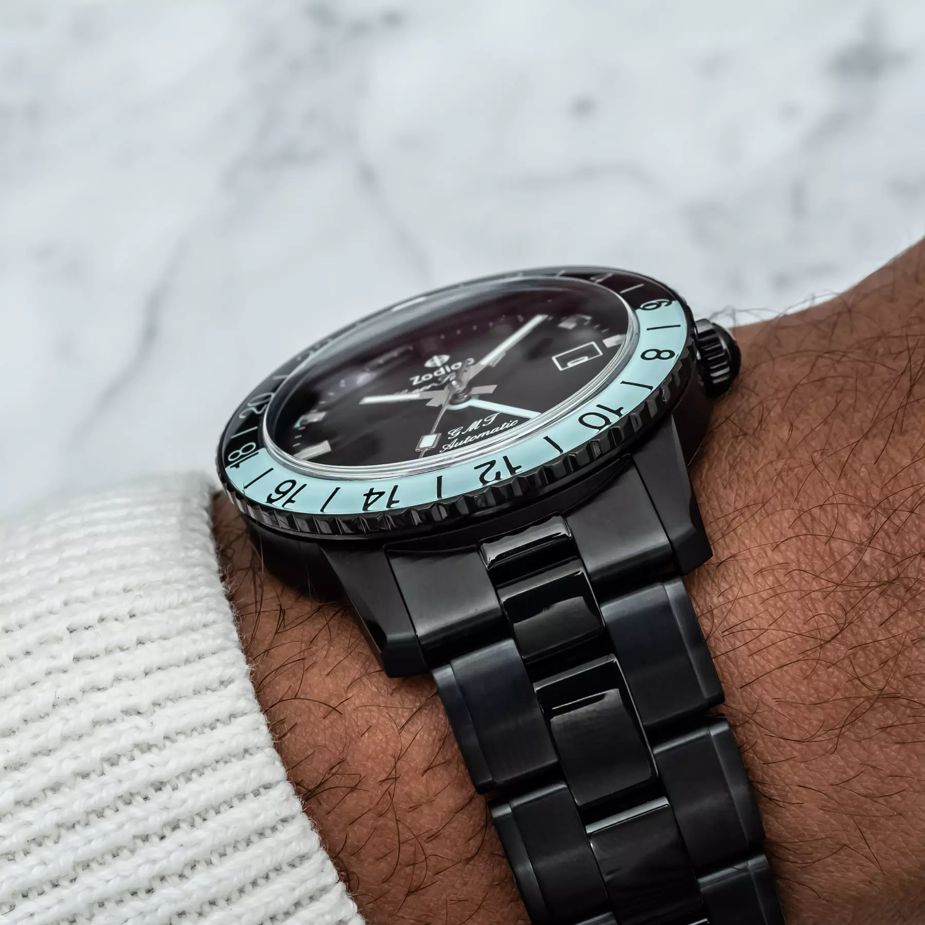 Praktika Debuto: Zodiac Super Sea Wolf GMT 'Blackout' Limigita Eldono Por Sentempaj Luksaj Horloĝoj 8127_5