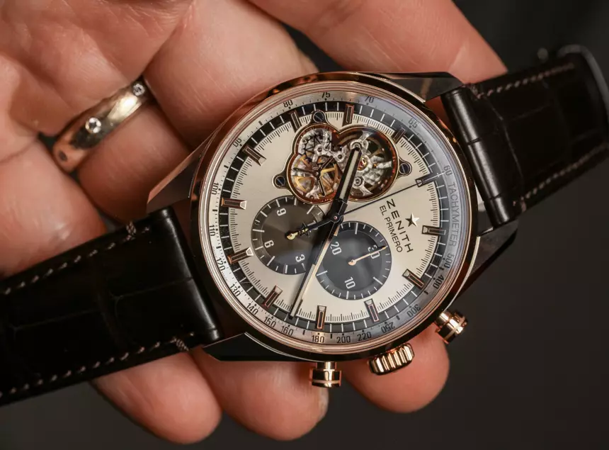 Zenith Hronomaster El Primero açyk altyn sagat elleri