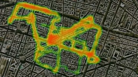 la Montre Verte Paris mapa de relógio verde