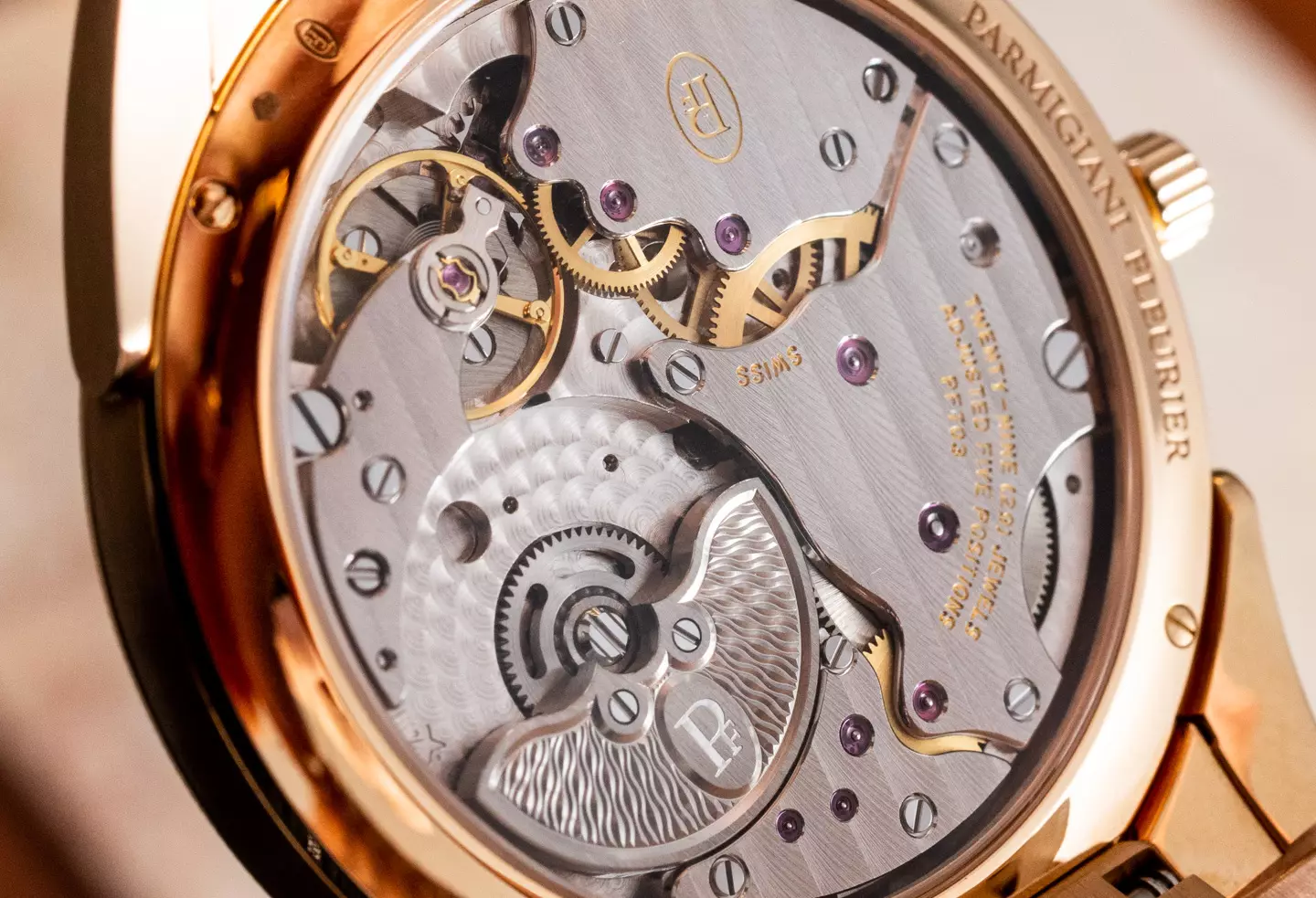 Praktické: Mikrorotorové hodinky Parmigiani Tonda PF ve zlaté barvě 86_3