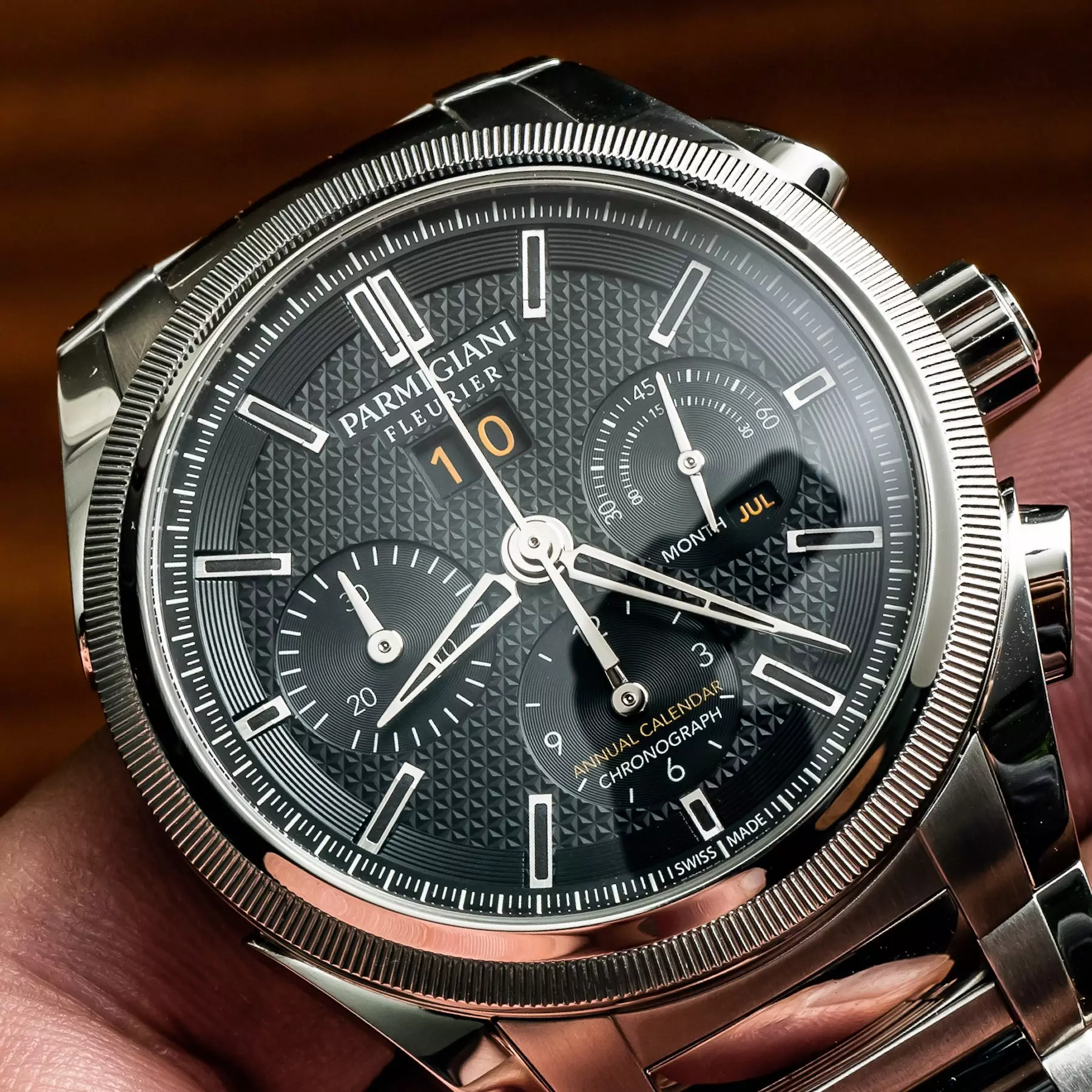 Praktinis debiutas: „Parmigiani Tonda GT“ plieninis laikrodis su integruota apyranke 8928_3