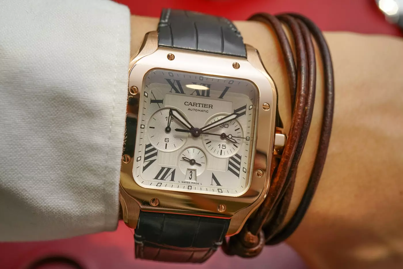 Cartier Santos Chronograph úr Nýtt fyrir 2019 Hand-On 9225_3