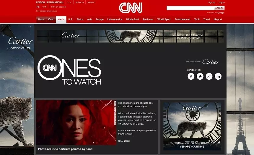 CNN запускает программу Ones To Watch, спонсируемую Cartier