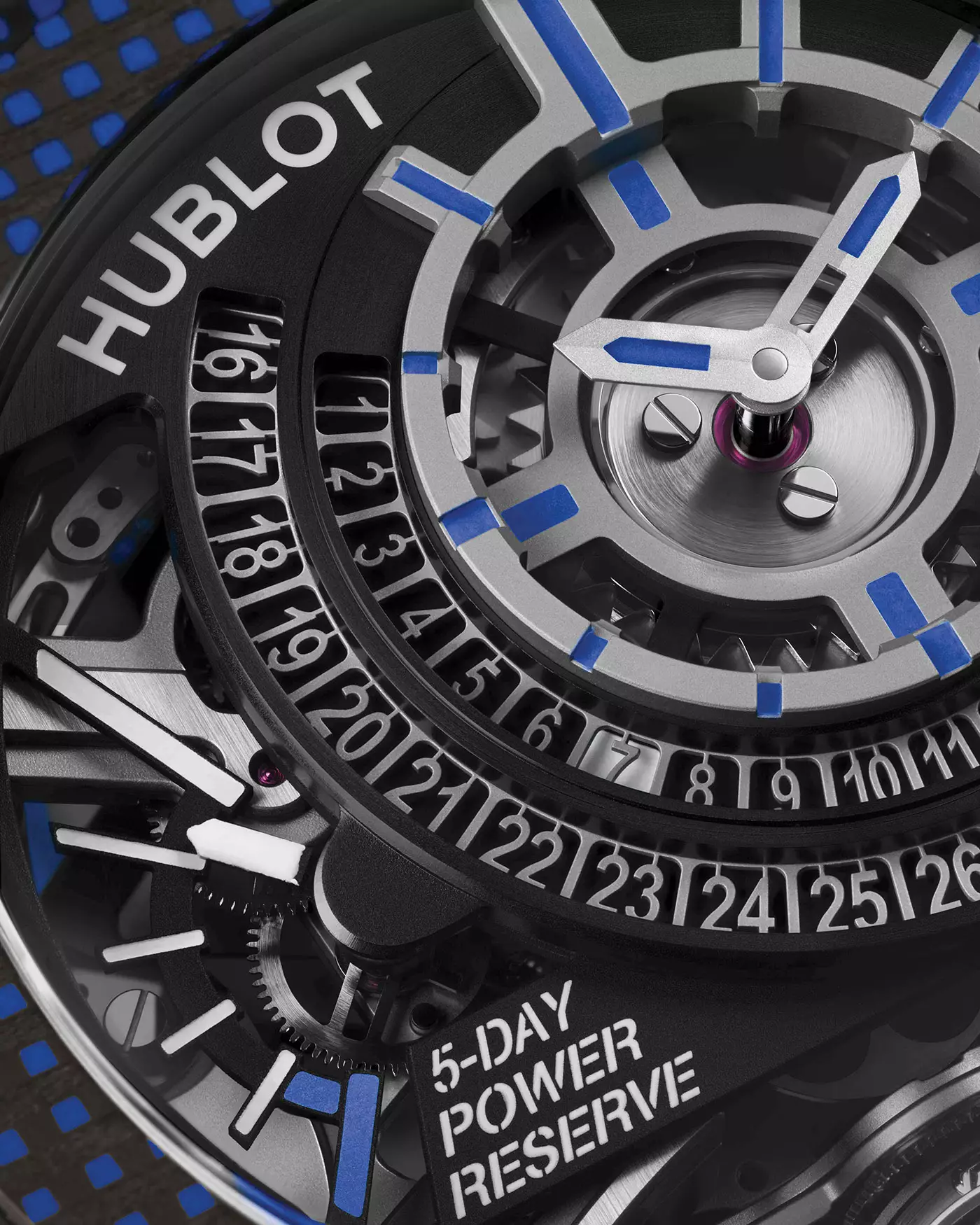 Hublot presenta la serie de relojes de carbono 3D MP-09 Tourbillon Bi-Axis de 5 días de reserva de marcha de edición limitada 9461_5