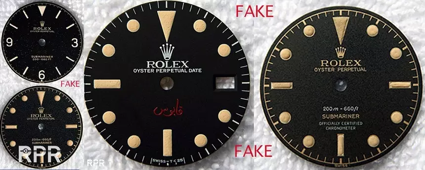 Esfera Rolex vintage falsa